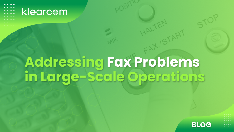Addressing Fax Problems in Operations